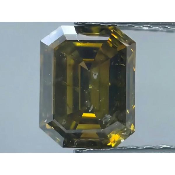カメレオンダイヤモンド ルース1.014ct　FANCY DEEPBROWNISH GREENISH　YELLOW　I1温度変化で色が変わる、不思議な、カメレオンダイヤモンド！山吹茶（やまぶきちゃ）を噛んだ、深い苔色から、くっきりと色濃い、...