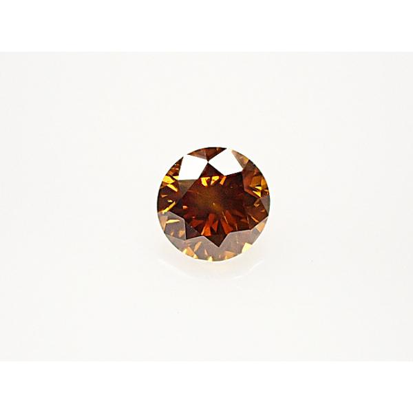 オレンジダイヤモンド ルース0.137ct　FANCY DEEP BROWNISH YELLOW ORANGESI2クッキリと色濃い、ディープの彩り！晩秋の日暮れの、 一瞬の煌めきを思わせる、趣のある、シックな艶めきの 一品です。ガードルの...
