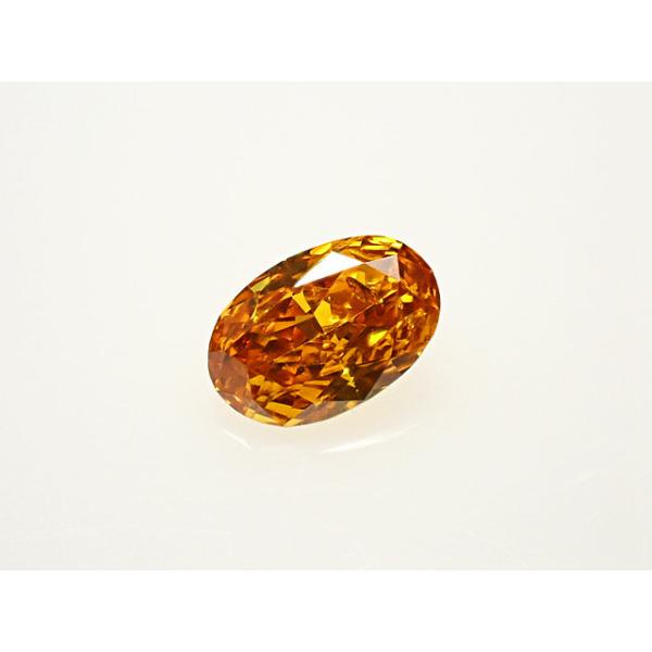 オレンジダイヤモンド ルース0.132ct　FANCY DEEP YELLOW ORANGESI2程よく噛んだイエローみが 暗さを感じさせない、秋の陽に映える メタセコイアを思わせる彩り！テーブル端のインクルージョンが、反射によって、その外...