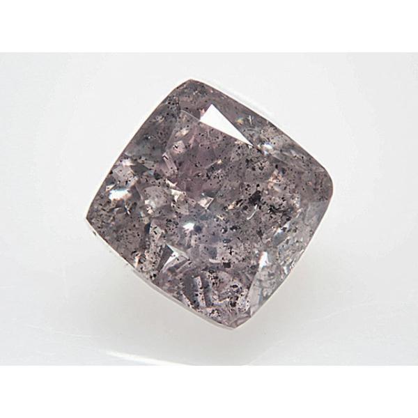 ダイヤモンド ルース0.500ct　FANCY GRAY PURPLISH PINK　I1０．５ctサイズの、混色ピンクダイヤモンド！裏側や、テーブル端に 小さな自然の面キズと、全体にカーボンの多く散った品質ですが、見た目は、グレイッシュな...