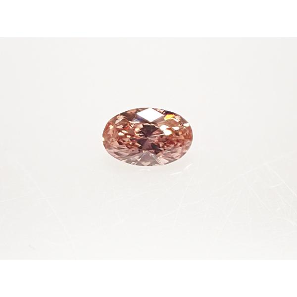 ピンクダイヤモンド ルース0.072ct　FANCY BROWNISHORANGY PINK　SI1ルーペで覗けば、確かに ブラウニッシュ オレンジィピンクですが、肉眼では “ブラウニッシュ” がほとんど邪魔をしない、お手頃で キレイな、混...
