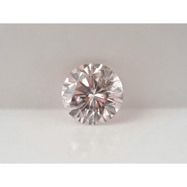 ピンクダイヤモンド ルース0.102ct　LIGHT PINK　I1愛らしい ３ｍｍサイズの、ライトピンク ダイヤモンド！キラキラと 明るい煌めきを放つので、フェイスアップの色は ＬＩＧＨＴ の評定になりますが、生地色のキレイな、春色ピンク...