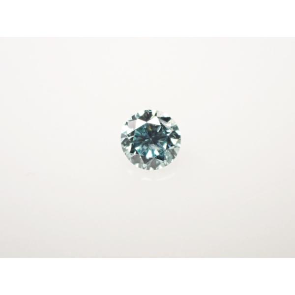 ブルーダイヤモンド（TREATED） ルース0.047ct　FANCY GREEN BLUE　I1清涼感溢れる、アイスブルーの ダイヤモンド！ベゼルに、小さな点状の 自然の面キズ、テーブル脇などインクルージョンはありますが、明るく、パライバ...