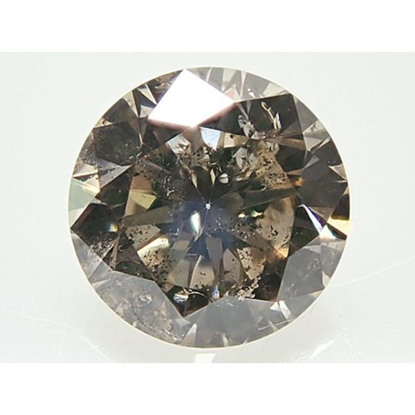 ブラウンダイヤモンド ルース0.395ct　FANCY LIGHT BROWN　SI2お手頃価格で、見た目はキレイめ、ほぼ ０．４ctの、ファンシーライト ブラウンダイヤ！ベゼルなど、端寄りに ごく小さな自然の面キズや、カーボンなどのインク...