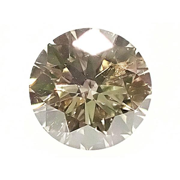ブラウンダイヤモンド ルース0.403ct　LIGHT BROWN　SI2　VERYGOOD軽快な明るさの、ライトブラウン ダイヤモンド！端寄りに、テーブルに掛かるインクルージョンなどありますが、キラキラと 眩しい煌めきにカバーされ、肉眼で...
