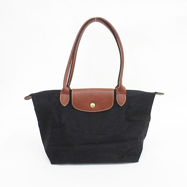 ●管理番号:240204051355●サイズ:約 H25cm × W27-36cm × D14cm●ハンドル長:ハンドルからバッグまでの長さ:約 20cm●素材:ナイロン×レザー●柄/ライン:ルプリアージュ●カラー:黒 ブラック●収納:ホッ...