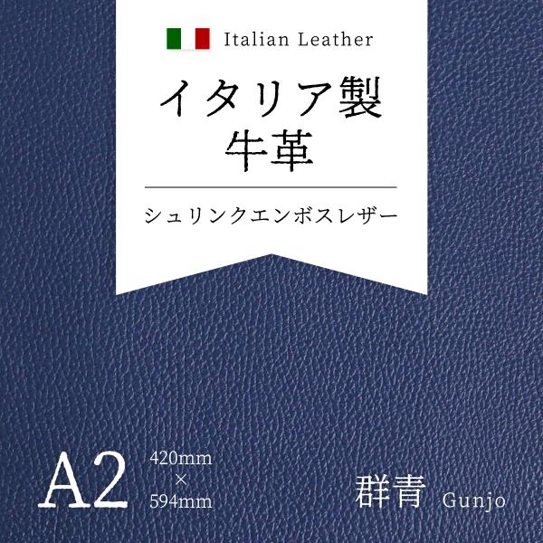 お手入れが容易でキズ・シワが目立ちにくいシュリンクエンボスレザー。イタリアならではの美しい発色。豊富な色展開でお客様のイメージに合った色も見つかるのでは。<素材>　牛革<サイズ>A2（420×594mm）<厚さ...