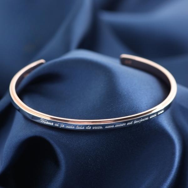 close to me クロース トゥ ミー レディース ブレスレット ラブメッセージ バングル ブレスレット (CTM)Meme si je suis loin de vous, mon coeur est toujours avec v...