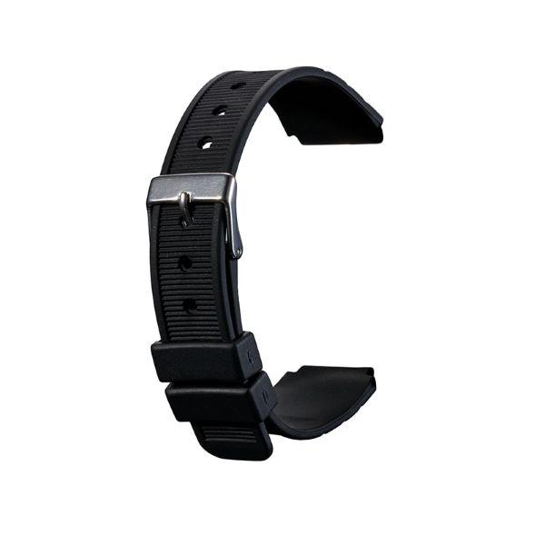 原材料◆本体：ウレタン美錠：ステンレススチールサイズ◆20-16mm長さ（剣先側−美錠側）剣先側：124mm−美錠側：79mm厚み最厚部：4.0mm−最薄部：2.2mm商品説明◆汗や水に強いウレタン素材を使用した時計バンドです。備考◆他サイ...