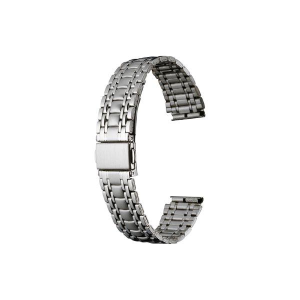 原材料◆ステンレススチール(304)サイズ（本体幅-取付幅）◆18-16mm商品説明◆「BAMBIメタル」はデザイン・仕様などバリエーション豊富なスタンダードモデルです。ステンレススチール・ラップタイプ・ワンタッチ中留・部分鏡面仕上げ。ステ...