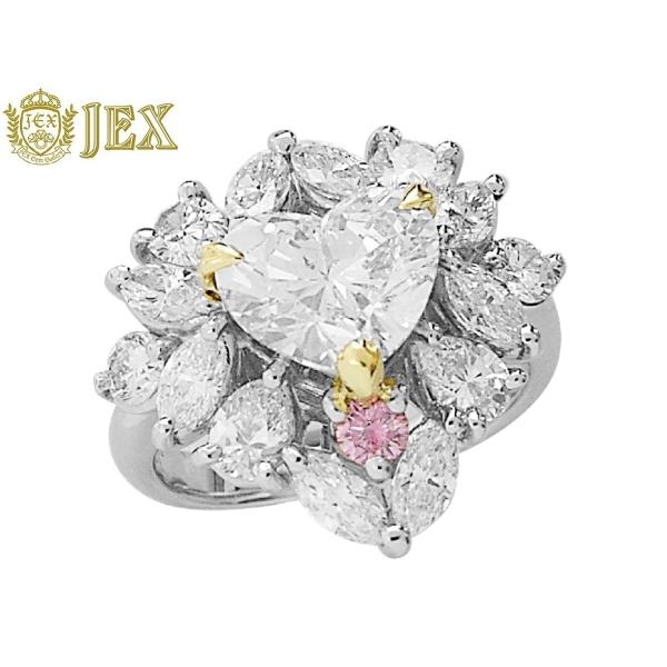 ■素材：プラチナ900/K18イエローゴールド■宝石名：カラーレス/ピンクダイヤモンド■主石：D=2.032ct(E-SI1/中宝研)■脇石：1.229ct 　PD=0.084ct（FANCY INTENSE PURPLISH PINK-V...