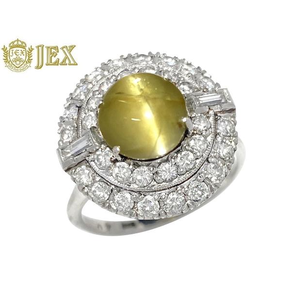 ■素材：プラチナ■宝石名：クリソベリルキャッツアイ ダイヤモンド■主石：石目刻印なし■サイズ：♯13号■主石サイズ：8.1×7.7mm■寸法：17.0×16.6mm■重量：7.1g■付属品：なし※販売価格が121,000円以上の商品について...