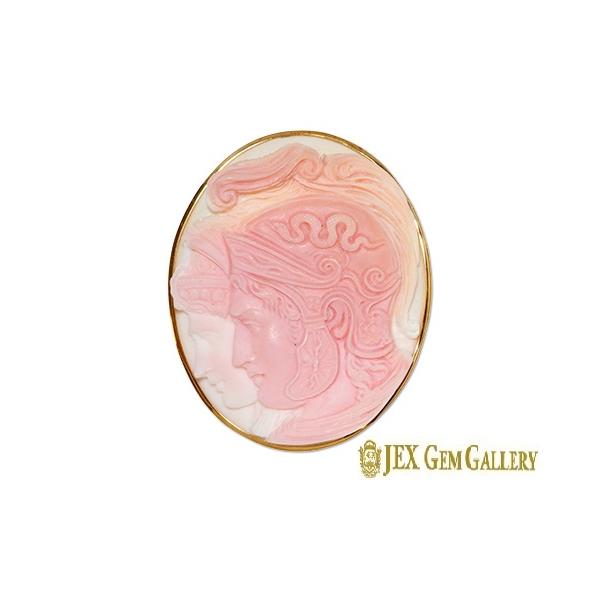 ■作家名：【ジュゼッペ・テソリエル】■素材：K18イエローゴールド■宝石(他)名：コンクシェル■寸法：56.0×46.0mm（枠を含む）■重量：47.4g　■付属品：作家ギャランティ※販売価格が121,000円以上の商品については宝石鑑別書...