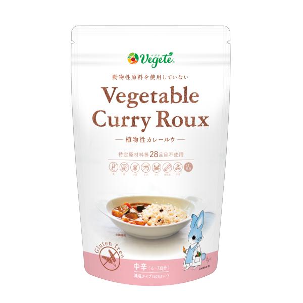 動物性原料（油脂・エキス・乳製品・卵など）を一切使用していない100％植物性食品の植物性カレールウです。