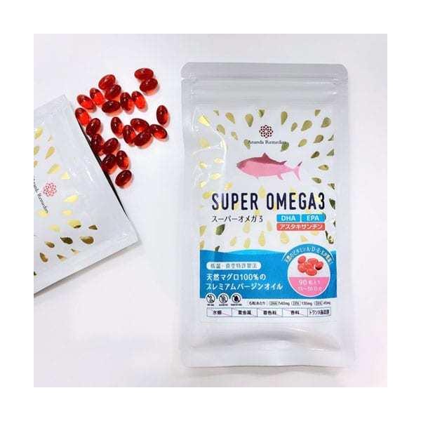 スーパーオメガ3は、100%天然マグロの目(眼窩部)のみから抽出した天然マグロのDHA・EPAをカプセリングしたプレミアムバージンオイルです。◆ 名称DHA・EPA含有魚油加工食品◆ スーパーオメガ3内容量：90カプセル約15日〜30日分