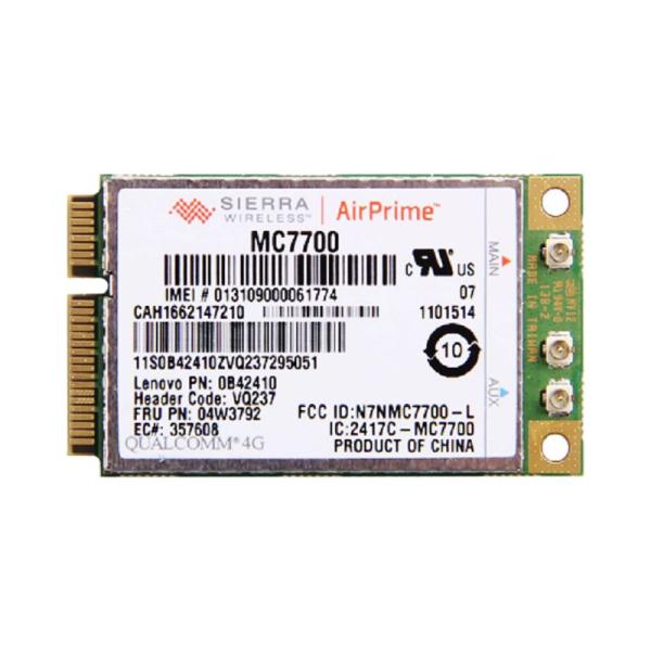 （中古品）Lenovo純正 Sierra Wireless MC7700 LTE 4G 3G ワイヤレスWAN WWANカード 04W3792 for ご覧頂きありがとうございます。こちらの商品は中古品となっております。中古品の為若干の使用...