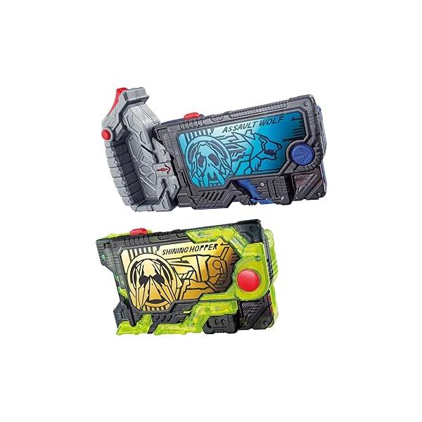 【商品名】　仮面ライダーゼロワン DXシャイニングホッパープログライズキー＆アサルトウルフプログライズキーセット 【商品説明】　・(C)2019 石森プロ・テレビ朝日・ADK EM・東映・LR44×4(付属)・対象年齢 :3才以上・電池種別...