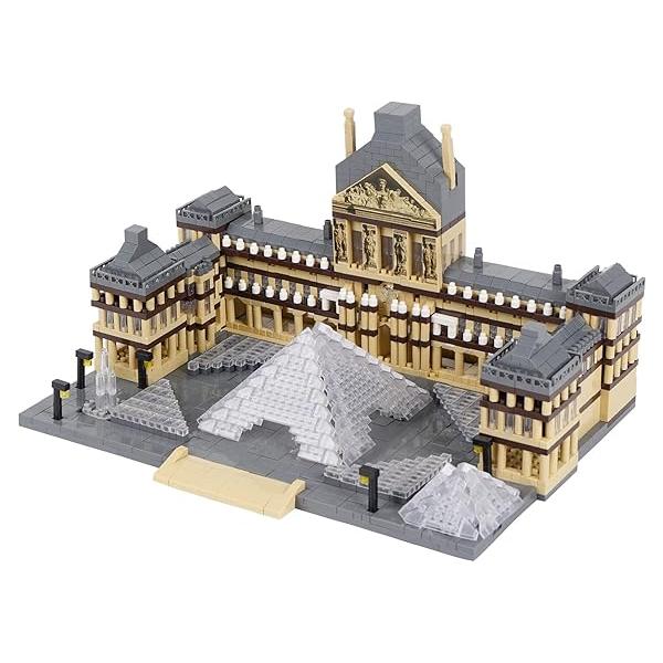 【商品名】　LULUFUN ルーヴル美術館 マイクロブロック ブロックセット おもちゃ Mus?e du Louvre 美術館 博物館 建物 知育玩具  【商品説明】　・エコ素材：安全性を確保するために環境に優しいABS樹脂プラスチックとい...