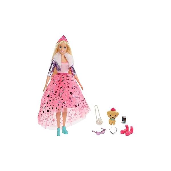 【商品名】　バービー プリンセスアドベンチャー バービー アクセサリー、ペット付き 着せ替え人形 お世話セットGML76 【商品説明】　・【Barbie】バービーはこれまで約180種類の職業やインスピレーションを与える数々の人物像、数え切れ...