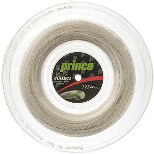 【商品名】　Prince(プリンス) テニス ストリングス シンセティックガットDF 17ゲージ 200mリール 7J501 ホワイト 【商品説明】　・ゲージ:1.22mm・原産国:日本・素材:特殊モノフィラメント・長さ:200m 【サイズ...