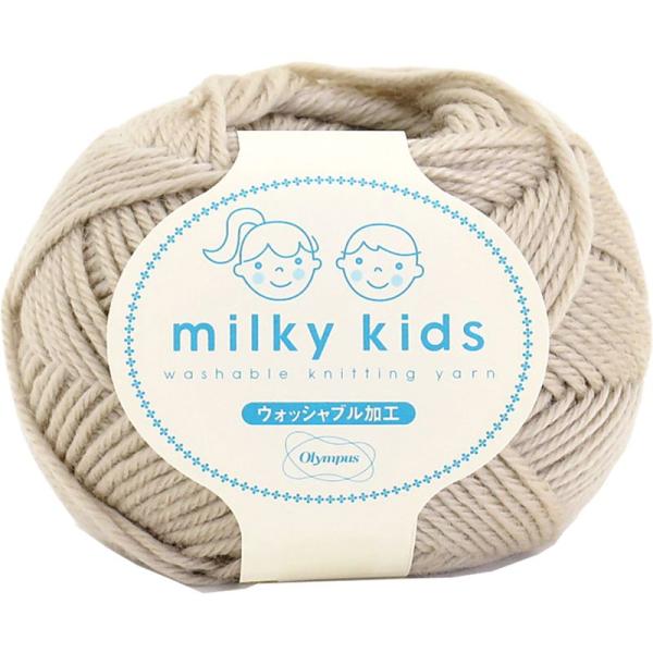 【商品名】　オリムパス製絲 オリムパス ミルキーキッズ 毛糸 合太 col.52 ベージュ 系 40g 約98m 6玉セット 【商品説明】　・セット内は同一ロットです。・使用針目安 棒針 5~7号 かぎ針5/0~6/0号・糸玉サイズ:重さ ...