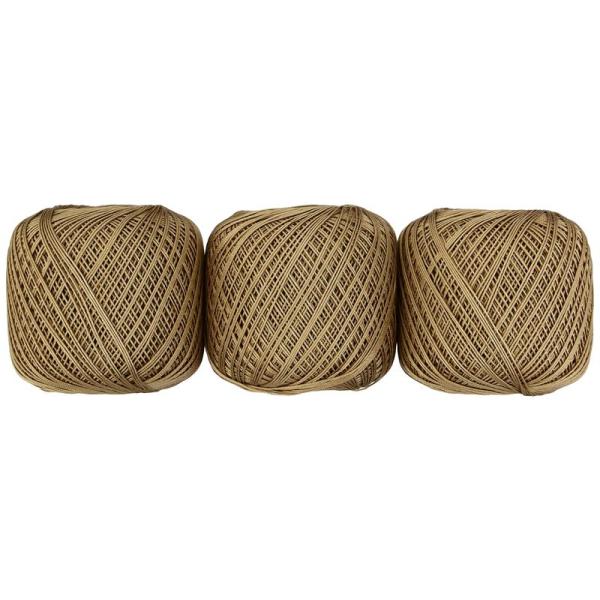 【商品名】　オリムパス製絲 エミーグランデ レース糸 合細 col.736 ブラウン 系 50g 約218m 3玉セット 【商品説明】　・対象性別 :男女共用 【サイズ】　高さ : 9.00 cm　横幅 : 9.70 cm　奥行 : 27....