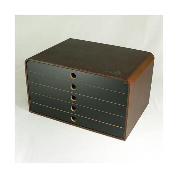 【商品名】　ヤマト工芸 YK09-118 A4 FILE CASE 5段 茶色・黒色 4095k 34×24.5×19.2cm 【商品説明】　・サイズ:34×24.5×19.2cm・メーカー型番:4095k・素材・材質:シナ合板、MDF・製...