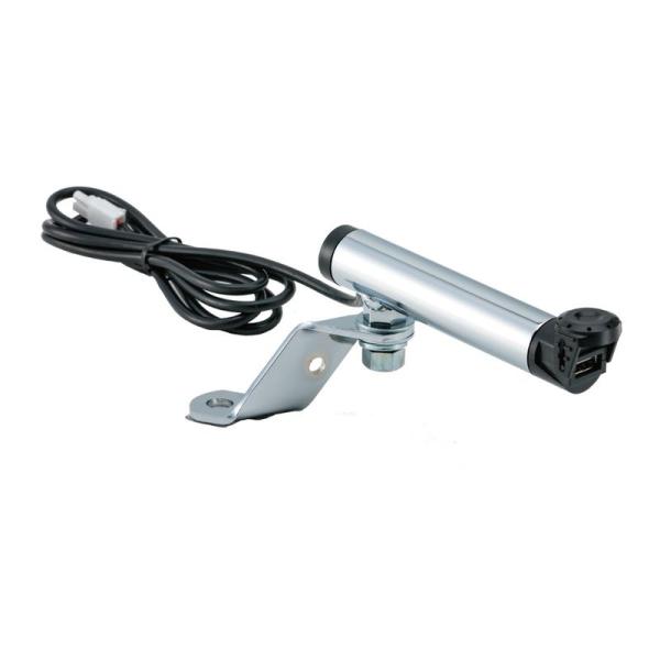 【商品名】　ナンカイ(NANKAI) ミラーパイプクランプ2 (USB電源取り出し口付き) メッキ PB29M 【商品説明】　・・・クランプバーサイズ:φ22.2・・クランプ有効幅:68mm・・ボルト穴:10mm/8mm共用・・出力:12V...