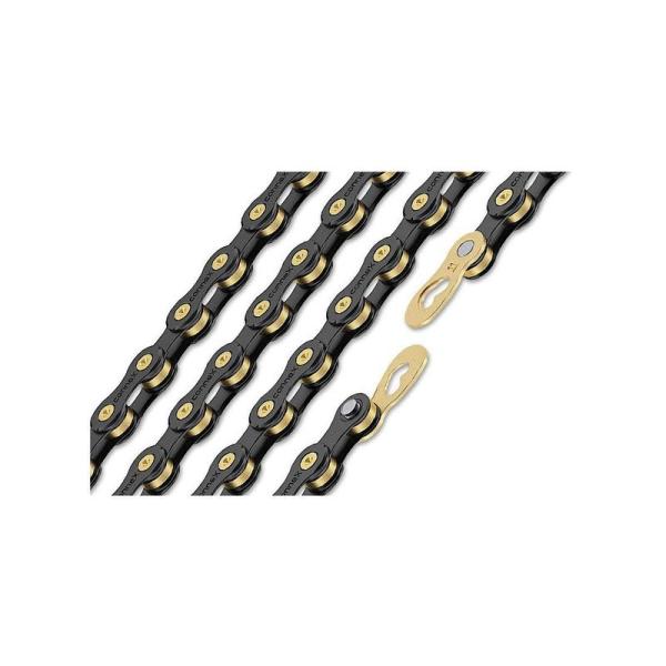 【商品名】　Wippermann(ワイパーマン) CONNEX 10SB チェーン 10速/10s/10スピード用 (ゴールド/ブラック) 並行輸入品 【商品説明】　・1/2" x 11/128"・10速/10s/10スピード用・114Li...