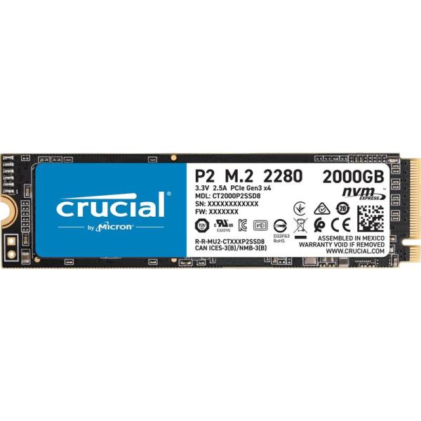 【商品名】　Crucial 3D NAND NVMe PCIe M.2 SSD Up to 2400MB/s - CT2000P2SSD8 【商品説明】　・Backed by a limited 5-year warranty or up ...