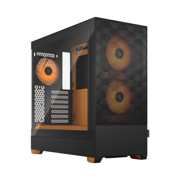 【商品名】　Fractal Design Pop Air RGB Orange Core TG Clear Tint ミドルタワー型PCケース FD-C 【商品説明】　・ケーブルタイを設置するポイントを複数設置、事前に取り付けられたベルクロ...