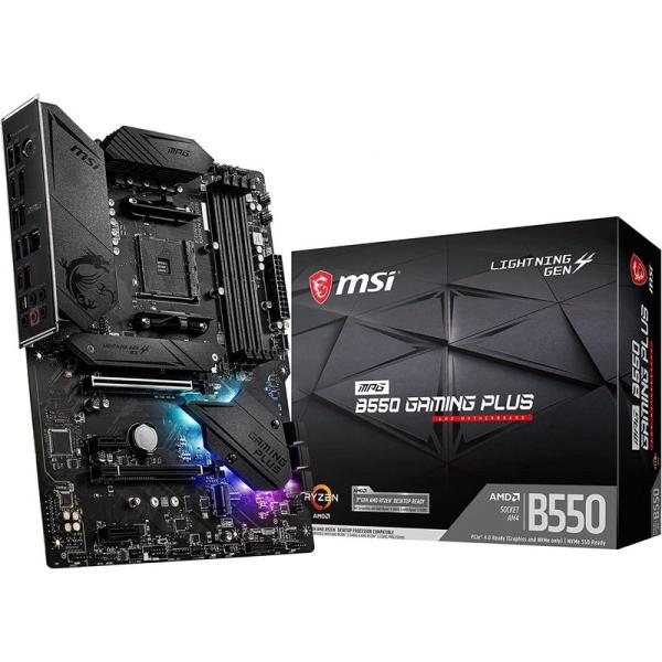 【商品名】　MSI マザーボード MPG B550 GAMING PLUS/A ATX AMD B550 チップセット搭載 Ryzen 5000 シリー 【商品説明】　・【CPU】第3世代 AMD Ryzenプロセッサ・【チップセット/ソケ...