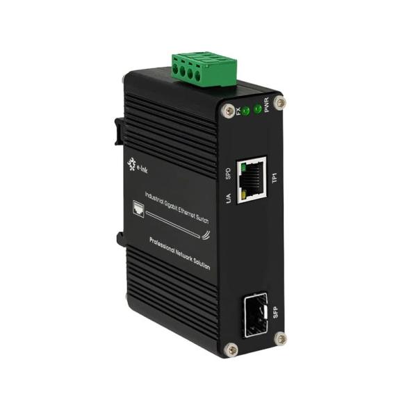 【商品名】　100Base-FX か 1000Base-FX 自動感知の SFP の港 12~48V DC の入力が付いている繊維光学のコンバーターへの 【商品説明】　・100/1000Base-FX を感じる自動-媒体のコンバーター SF...