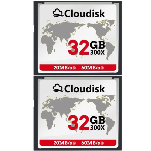 【商品名】　Cloudisk 2Pack Compact Flash Card (32GB) 【商品説明】　 【サイズ】　高さ : 1.10 cm　横幅 : 8.70 cm　奥行 : 11.50 cm　重量 : 30.0 g　※梱包時のサイ...