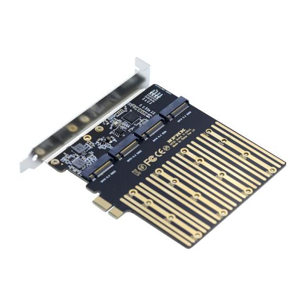 【商品名】　Cablecc PCI-E 1X から 4 NGFF B/M-Key SSD メインボード デスクトップ アダプター コンバーター SSD  【商品説明】　・2230/2242/2260/2280 サイズの SATA NGFF ...