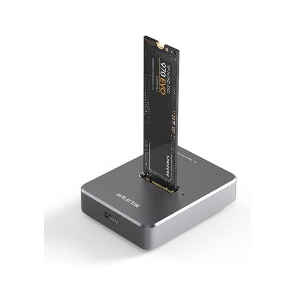 【商品名】　MiliPow USB Type-C NVMEとSATA対応 M.2 SSDケース（Mキー/B + Mキー）対応 USB 3.1 Gen2  【商品説明】　・【SATA/NVMe両対応】M.2の2つの異なるハードドライブに対応し...