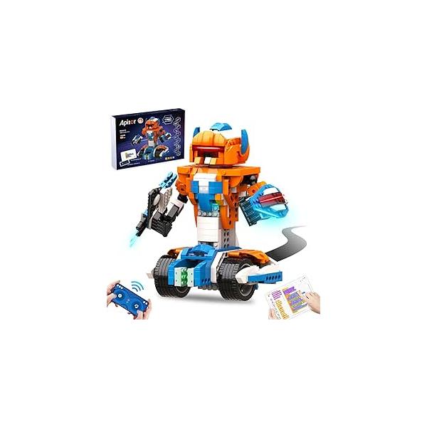 【商品名】　Apitor Robot X 新規 プログラミング ロボット 子供のおもちゃSTEM教育ビルディングブロック 12-in-1リモコン玩具 小 【商品説明】　・【12-in-1モデル＆高互換性】本製品プログラミング ロボット計60...