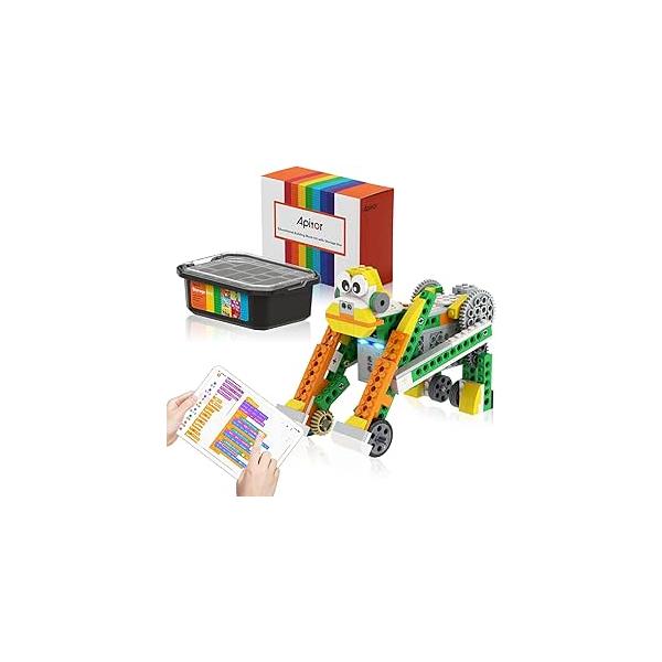 【商品名】　Apitor Robot Q 収納型 - 20 in 1 コーディングロボットキット 子供向け 233 個のブロック STEMキット 収納ボ 【商品説明】　・20-in-1 ビルディング セット: ビルディング セットには、23...