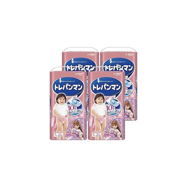 【商品名】　トレーニング専用パンツ Lサイズトレパンマン 女の子 オムツ(9~14kg)136枚(34枚×4)ケース品 【商品説明】　・女の子用 【サイズ】　高さ : 31.50 cm　横幅 : 41.00 cm　奥行 : 45.50 cm...