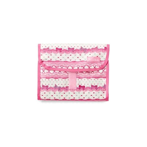 【商品名】　いつでも安心お出かけおむつポーチ・S (クラッチタイプ) リボンとレース模様でプリティcute（スケアー地・ホワイト） B1404200 【商品説明】　・おむつポーチ以外は商品に含まれません・お客様のモニター設定やPCの機種、室...