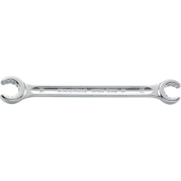 【商品名】　STAHLWILLE スタビレー オープンリングスパナ 6角タイプ サイズ14X17 全長200mm 24-14X17 【商品説明】　・●サイズ(mm)：14ｘ17●全長(L；mm)：200●スパナ部巾（小）(d1；mm)：26...