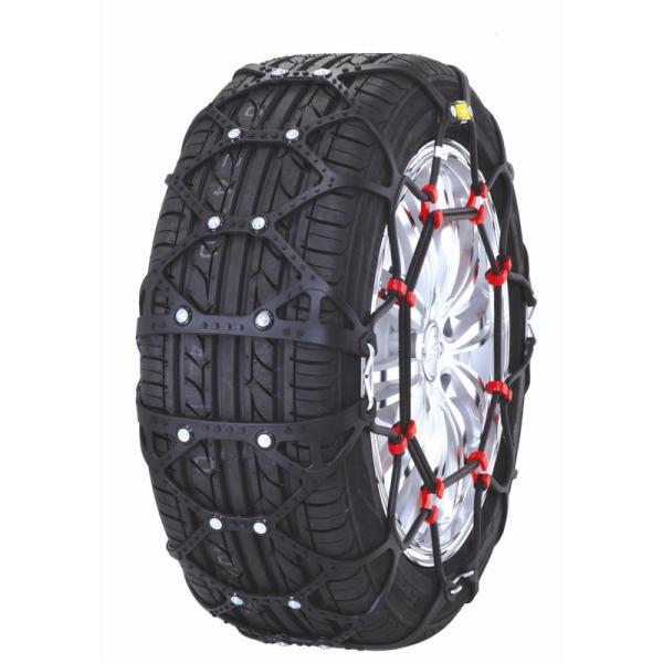 【商品名】　エフ・イー・シー(FEC) タイヤチェーン エコメッシュ2 FB14 FB14 【商品説明】　・1本体×2 2取扱説明書 3チェーンバンド 4バンドフッカー 5手袋・★ブリヂストン レボGZは除く。●実際にタイヤチェーンを装着す...