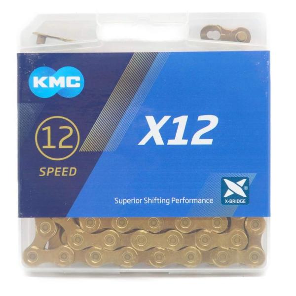 【商品名】　KMC X12 チェーン 12速/12S/12スピード/12speed 用 126Links (ゴールド) 並行輸入品 【商品説明】　・126Links 1/2" X 11/128"・SRAM他、12速対応チェーン・カタログ重量...
