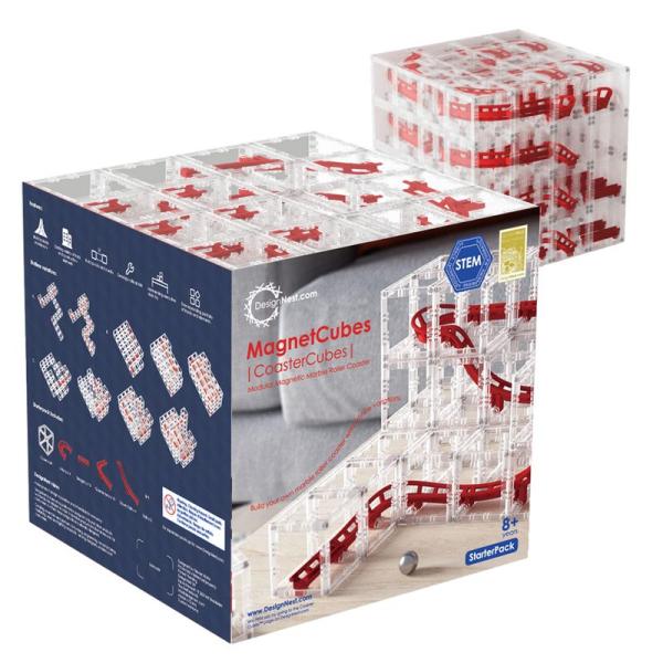 【商品名】　DesignNest マグネットキューブ magnetcubes 知育玩具 STEM 教育 ビー玉転がし 組み立て 子供 算数力 おもちゃ  【商品説明】　・4種のトラックパーツで組み合わせ無限大！64個のキューブ型モジュール ...