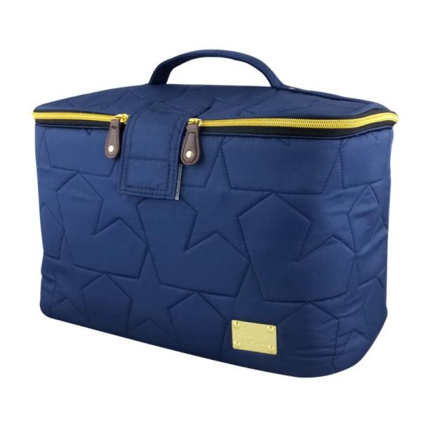 【商品名】　アットファースト おむつ収納ケース おむつストッカー 持ち運び スターキルトネイビー AF1550 【商品説明】　・【本体サイズ】約 W35×D21×H24cm【仕切り】約　W9×D17×H6.5cm【マット】約 W33×H50...