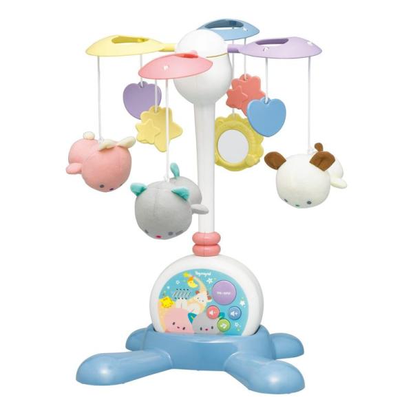 【商品名】　トイローヤル やすらぎふわふわメリー ( 自動オフタイマー付き / 静音設計 ) ぬいぐるみ ラトル オルゴール ( 床置き / ベビーベッ 【商品説明】　・【ねんねを助ける神アイテム】育児情報誌ゼクシィBabyでお母さんたちに...