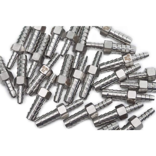 【商品名】　LTWFITTING タケノコジョイント コネクタ 異径 ホース内径6mmｘ3mm ステンレス (25個入) 【商品説明】　・【両口内径】約6mmｘ3mm（1/4ｘ1/8インチ）・【使用流体】水 / 空気 / 油に適用です。・【...