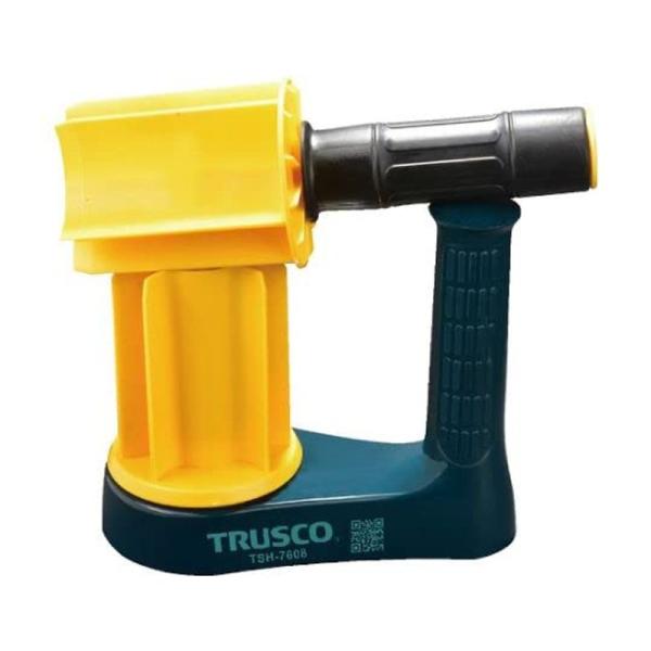 【商品名】　TRUSCO(トラスコ) 軽量ストレッチフィルムホルダー(ブレーキ機能付) TSH-7608 【商品説明】　・グリップ:ゴム・本体:台座:ナイロンコア:ポリプロピレン(PP)・本体寸法(mm)幅:220本体寸法(mm)奥行:96...