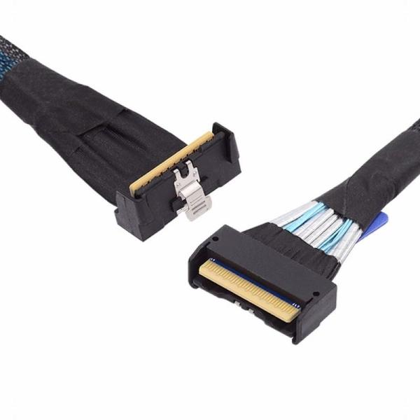 【商品名】　CY Cable PCI-E 5.0 Mini Cool Edge IO MCIO 角度付き PCI-E 8i 74ピン オス - MCIO 【商品説明】　・Mini Cool Edge IO (MCIO) ケーブルアセンブリ。...