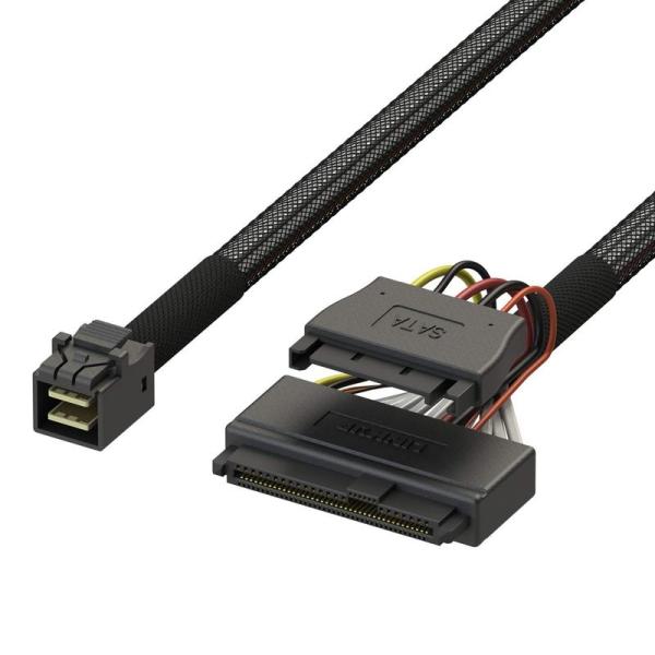 【商品名】　LINKUP SATA電源付き、内部16G U.2ケーブル（85Ω 85 ohm PCIE 3.0 Mini SAS HD-U.2 / SF 【商品説明】　・【SATA電源】内蔵SATA電源は、U.2 PCIe 4.0（3.0と...